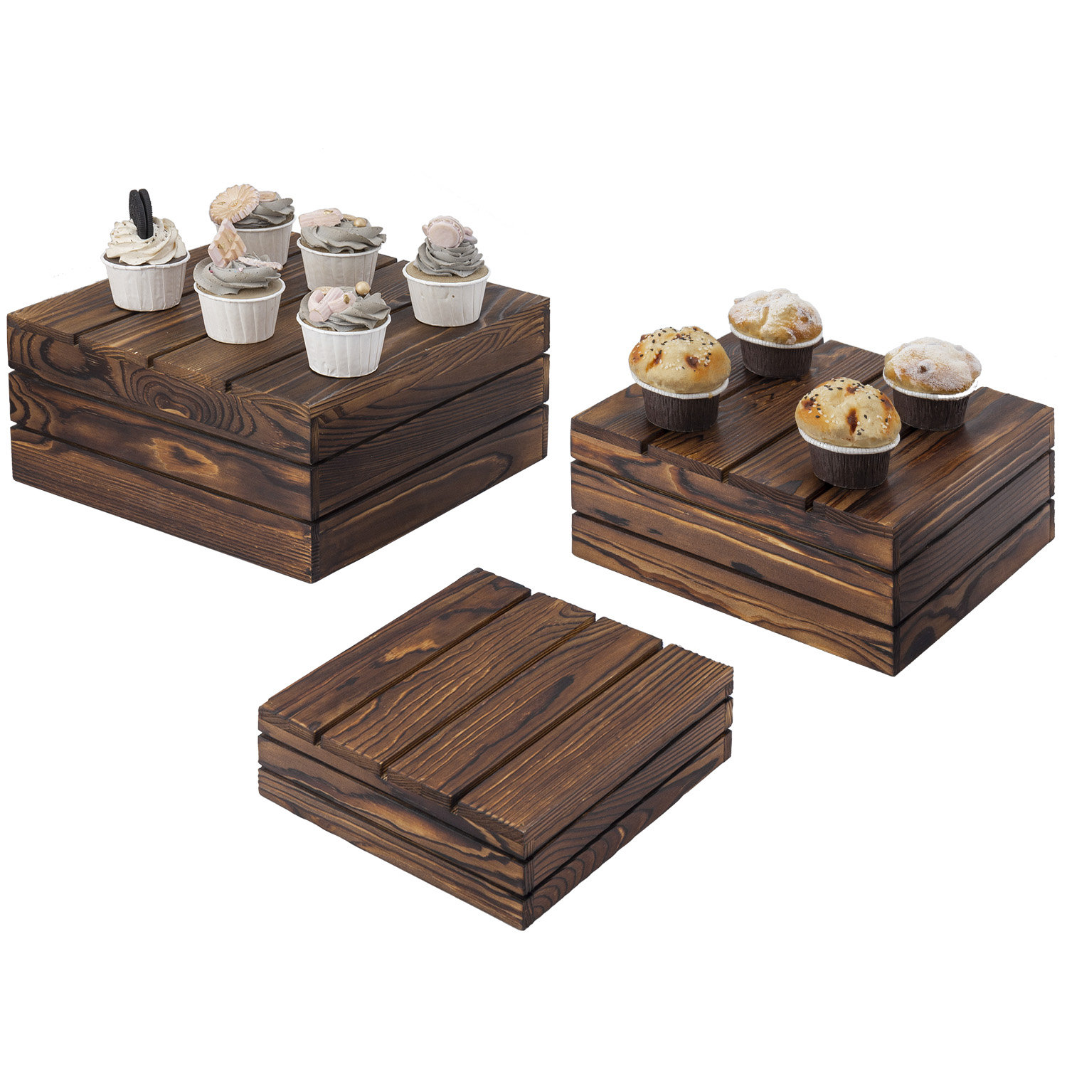 Gracie Oaks Esai 3 Piece Solid Wood Cake Stand Risers & Reviews | Wayfair