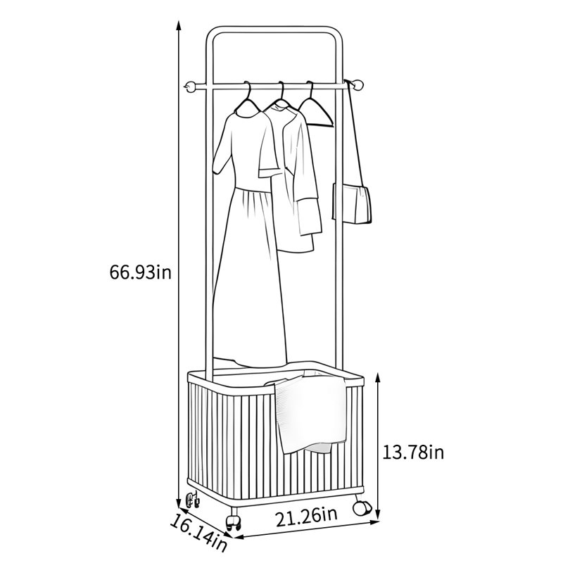 Mercer41 Large - Capacity Hall Tree with Wheels | Wayfair