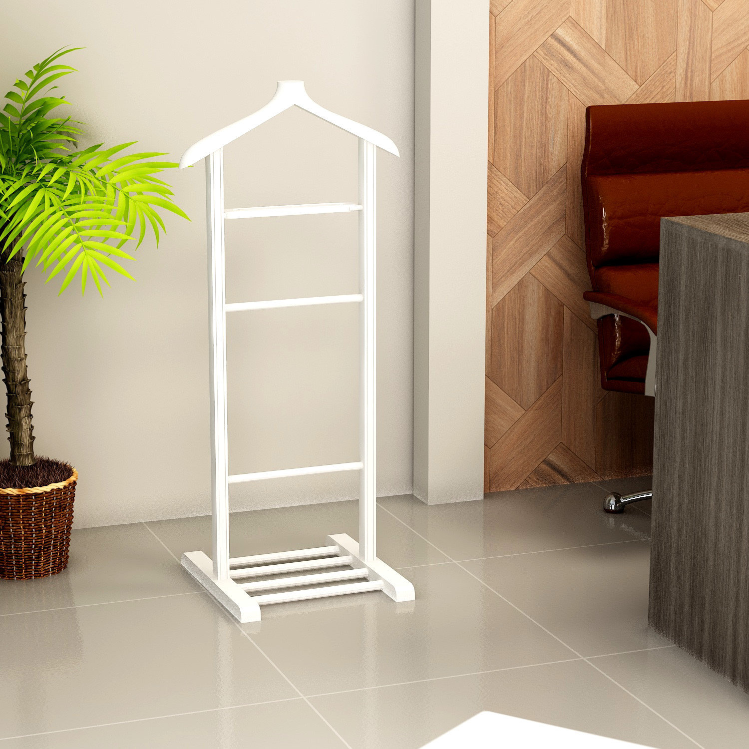 East Urban Home Solid Wood Freestanding Valet Stand | Wayfair