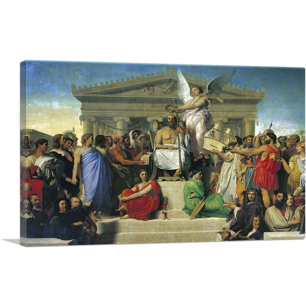 ARTCANVAS " The Apotheosis Of Homer 1827 " by Jean Auguste-Dominique ...