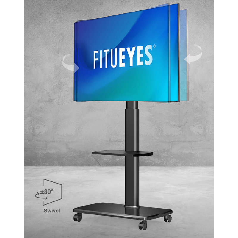 Symple Stuff Abbing Floor Stand for 32-70 inch TV, Height Adjustment ...