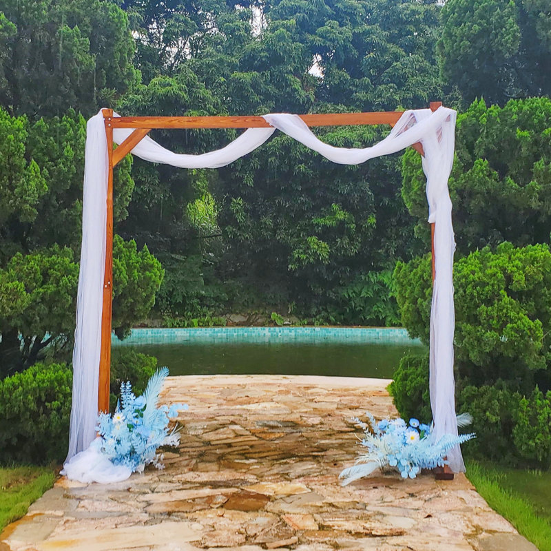 Scendor 7.3ft Wedding Arch Stand Square Wood Wedding Arches For ...
