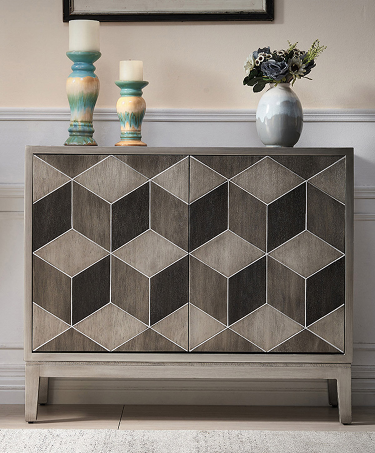 Gracie Oaks Modern Minimalist Diamond Patterned Entrance Hallway Shoe ...