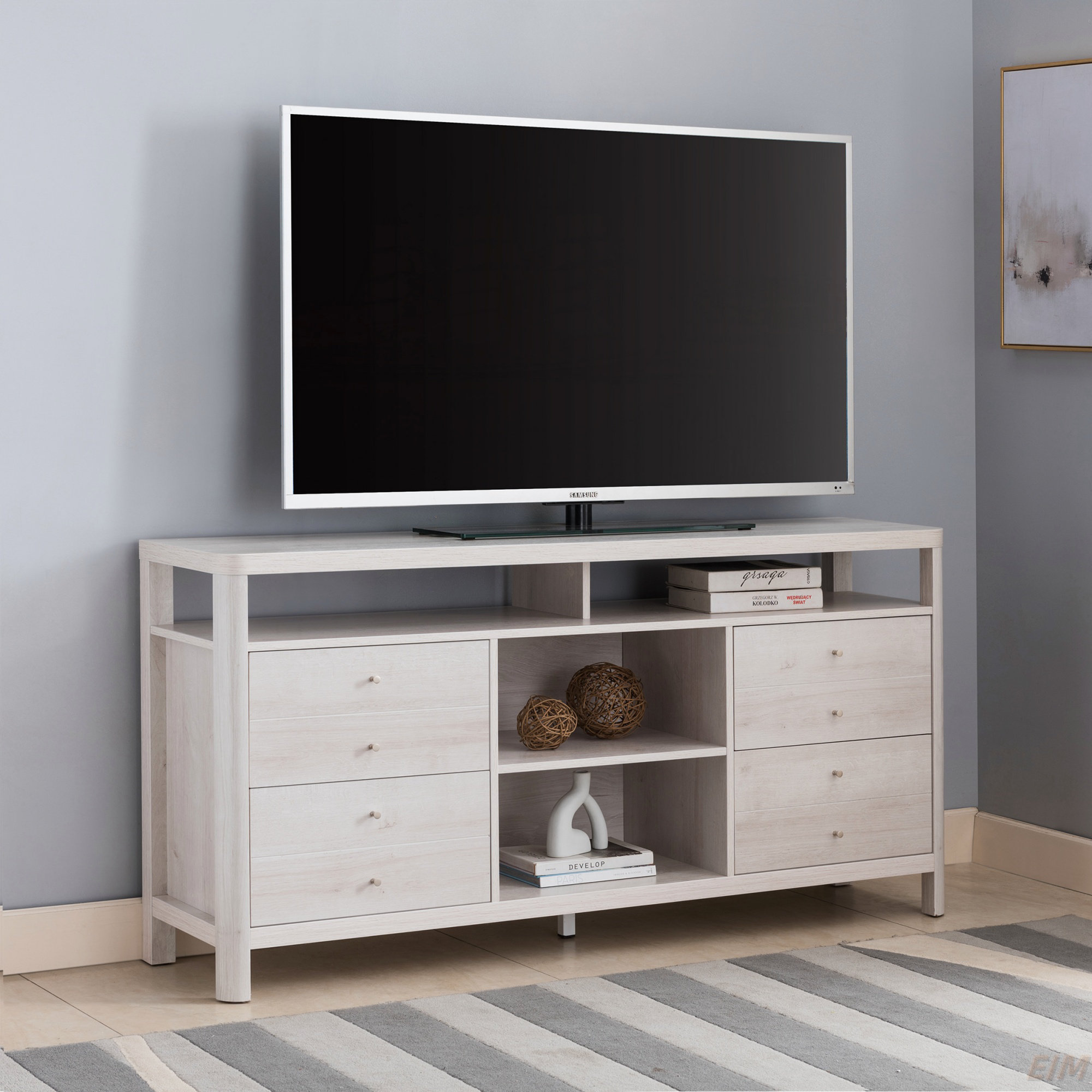 Ebern Designs TV Stand, Livingroom 60" TV Console Table With 4 Drawers ...