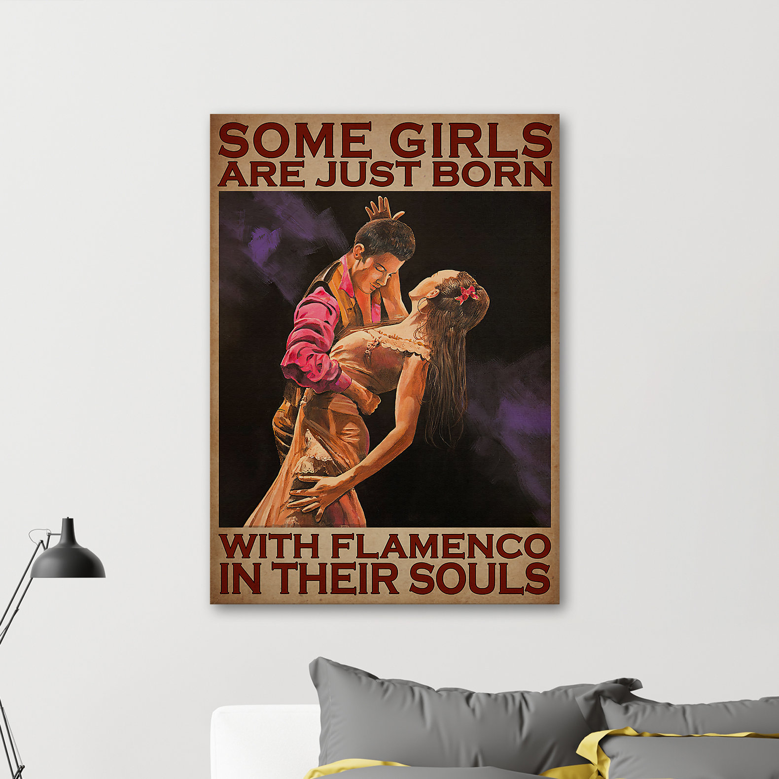 Trinx Couple Dancing - Some Girls Are Born With Flamenco In Souls Gallery Wrapped Canvas ...