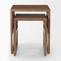Loon Peak® Colly Solid Wood Frame Nesting Tables | Wayfair