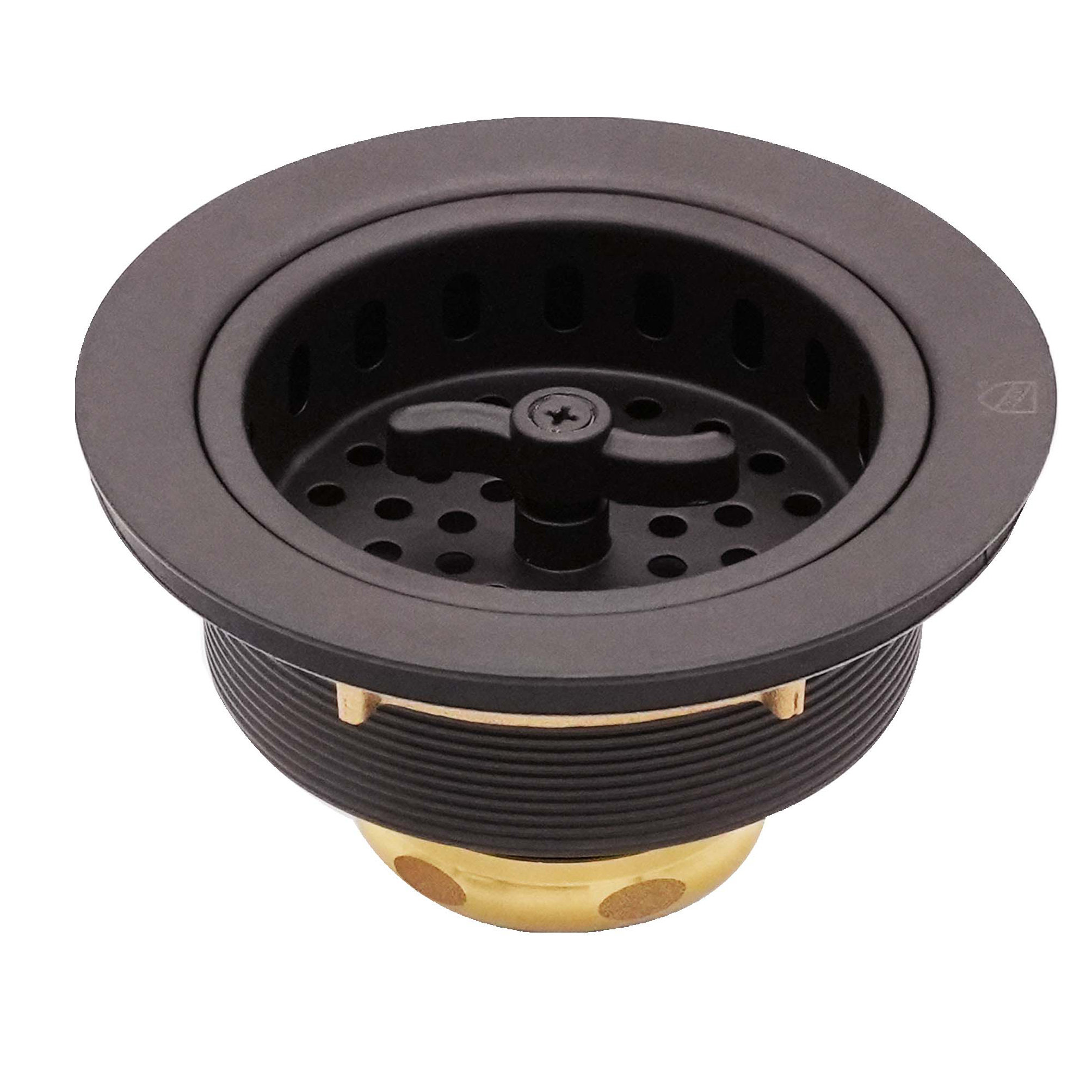 Westbrass 3-1/2" Wing Nut Style Kitchen Sink Drain Basket Strainer ...