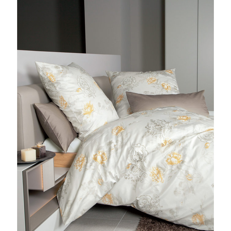 Janine Messina Cotton Floral Duvet Cover Set with Pillowcases | Wayfair ...