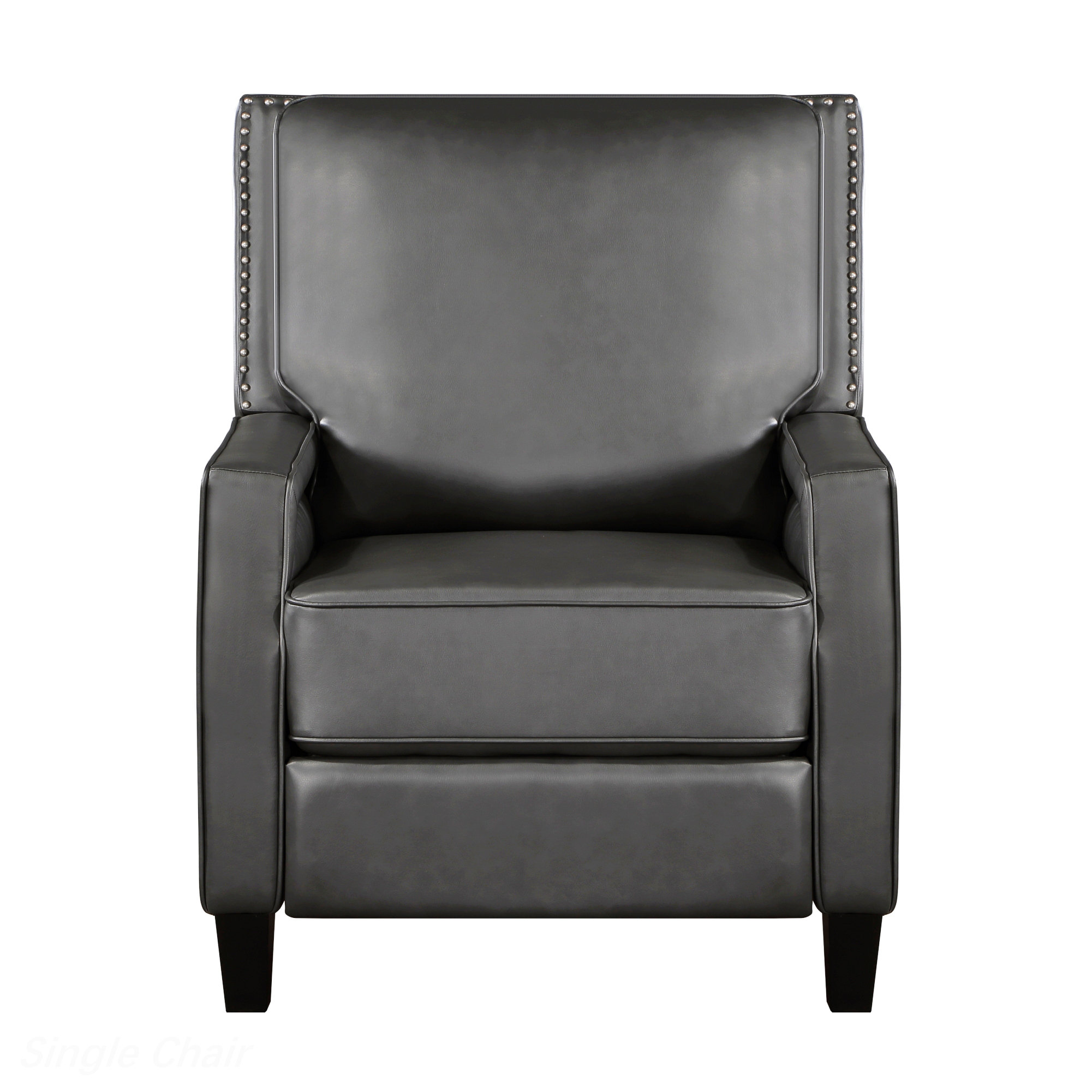 Red Barrel Studio® Upholstered Single Chair, Push Back Reclining Chair ...