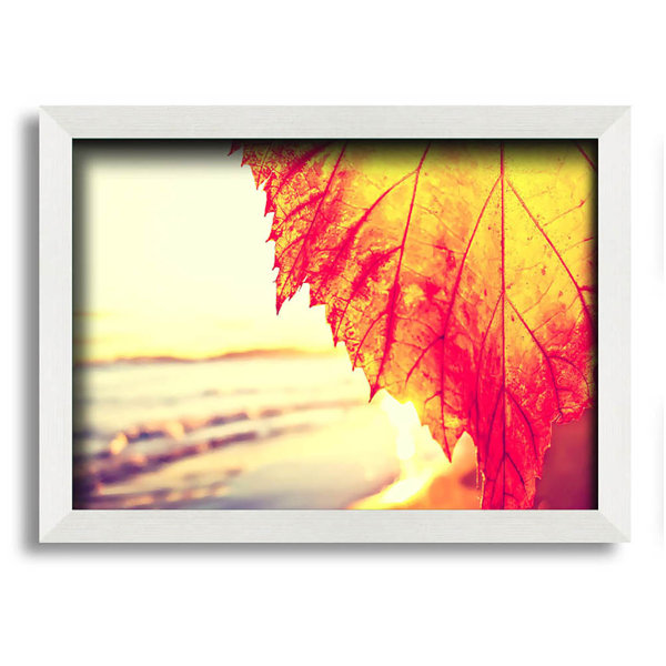 Brayden Studio Aggarwal Rust Coloured Leaf - Single Picture Frame Art ...
