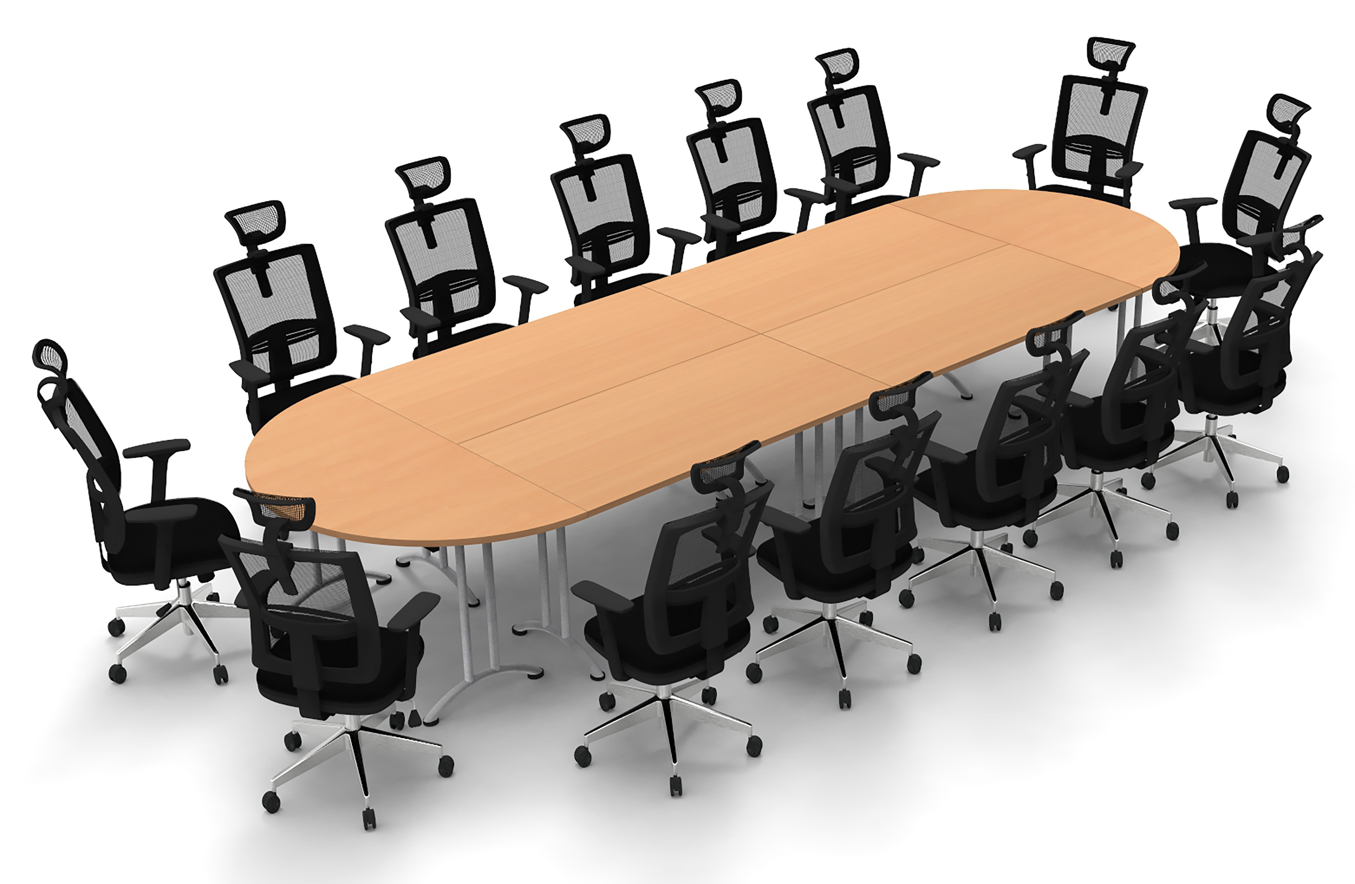 Symple Stuff Menifee 14 Person Conference Meeting Tables with 14 Chairs ...