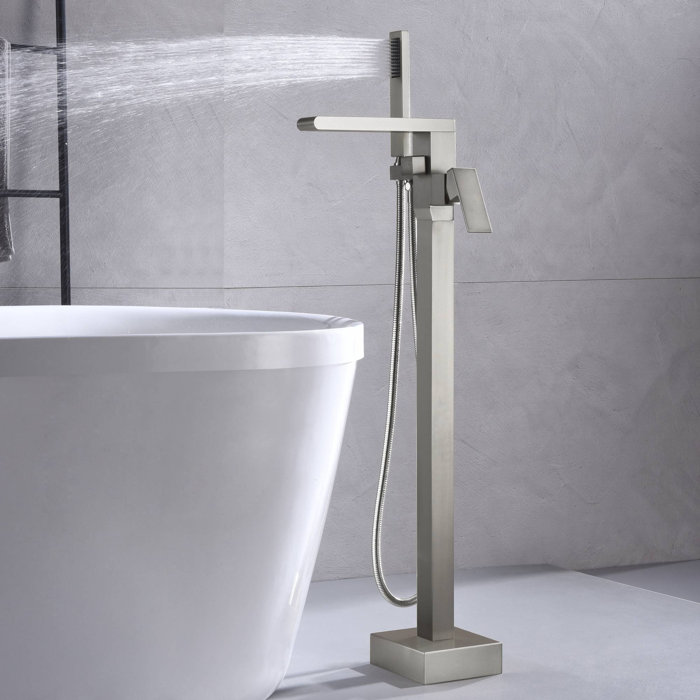 Wonderland America Floor Mounted Waterfall Faucet with Diverter | Wayfair