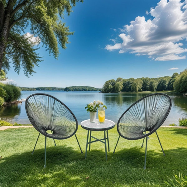 Latitude Run® Millhouse 2 - Person Round Outdoor Dining Set | Wayfair