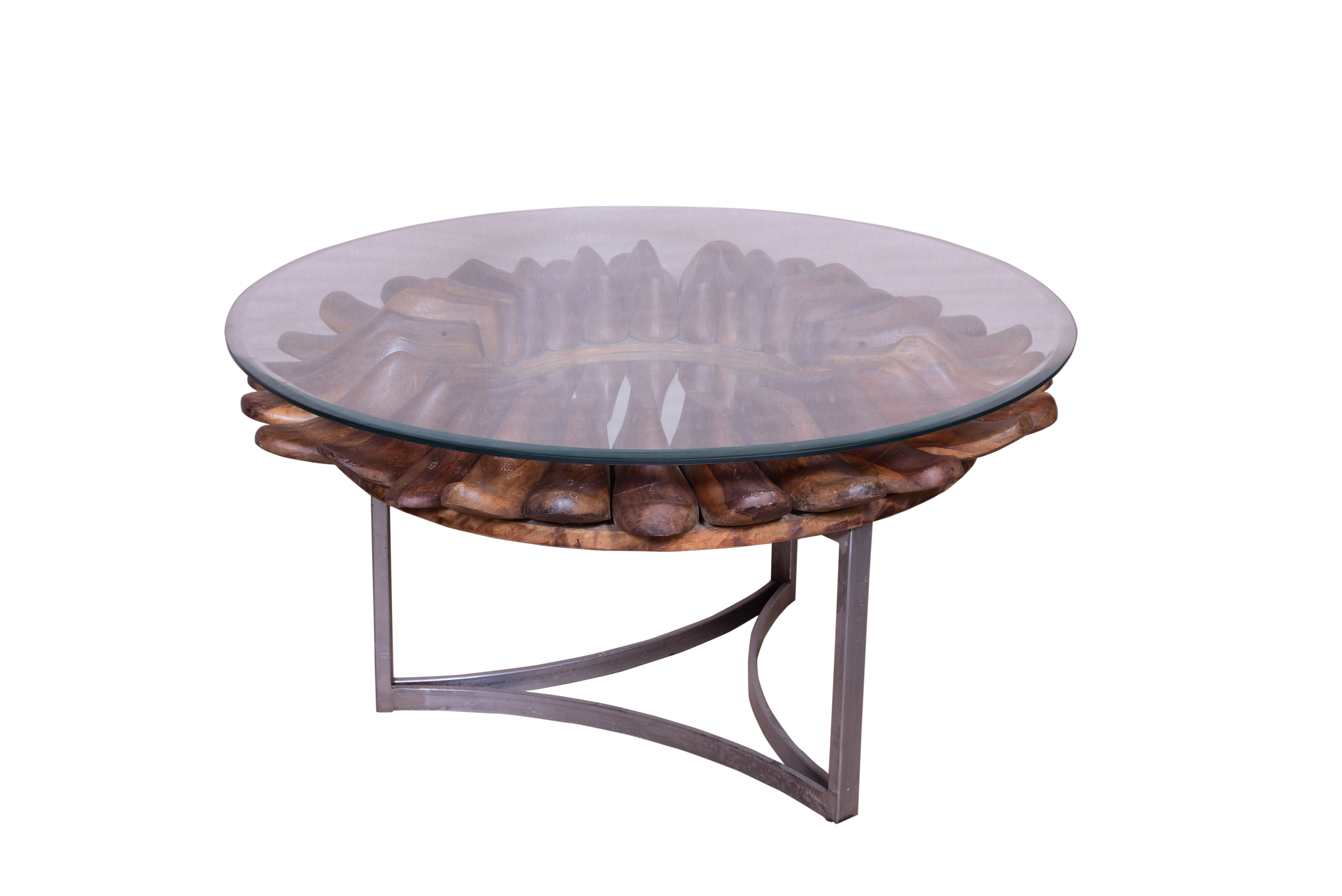 Millwood Pines Shoemakers Coffee Table, Solid Wood & Iron Base ...