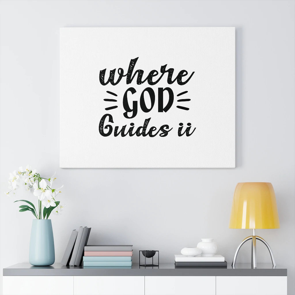 Trinx Scripture Canvas Where God Guides It Christian Wall Art Bible ...