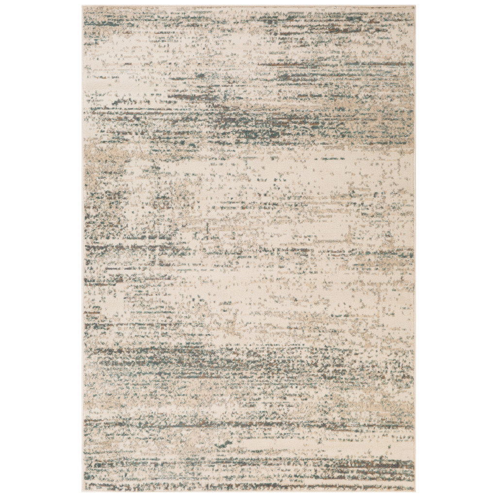 Bungalow Rose 8' X 10' Gray and Ivory Abstract Power Loom Area Rug ...