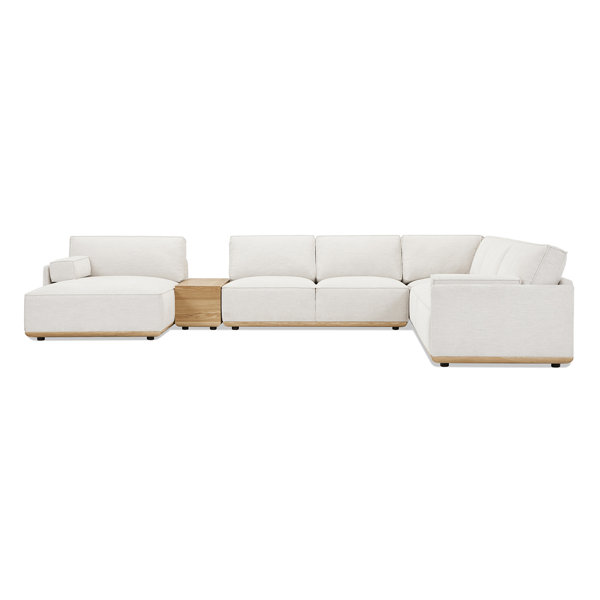 Hokku Designs Destin 164" 5Pc Modular RAF U-Shaped Chaise Sectional ...
