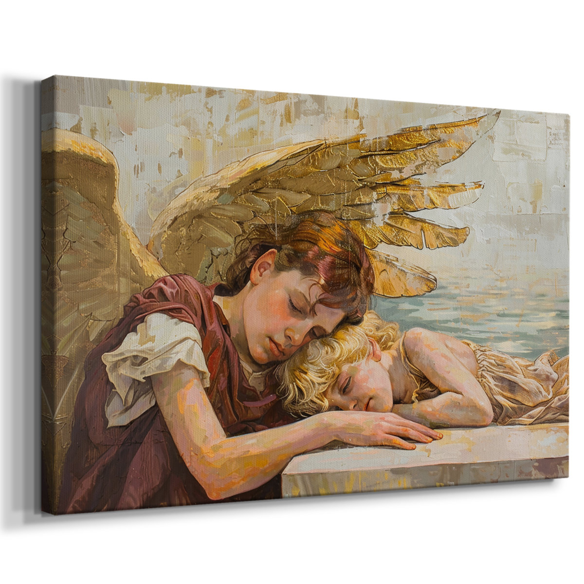 Fleur De Lis Living Angels From Above-CI -Gallery Wrapped Cavas | Wayfair