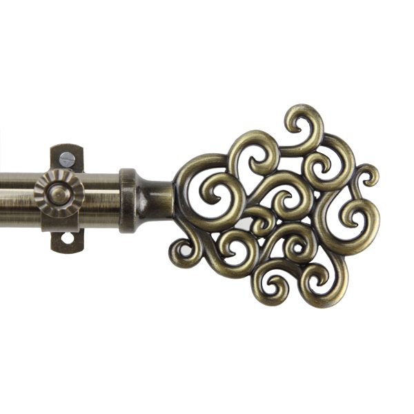 Fleur De Lis Living Reinaldo Single Curtain Rod & Reviews | Wayfair