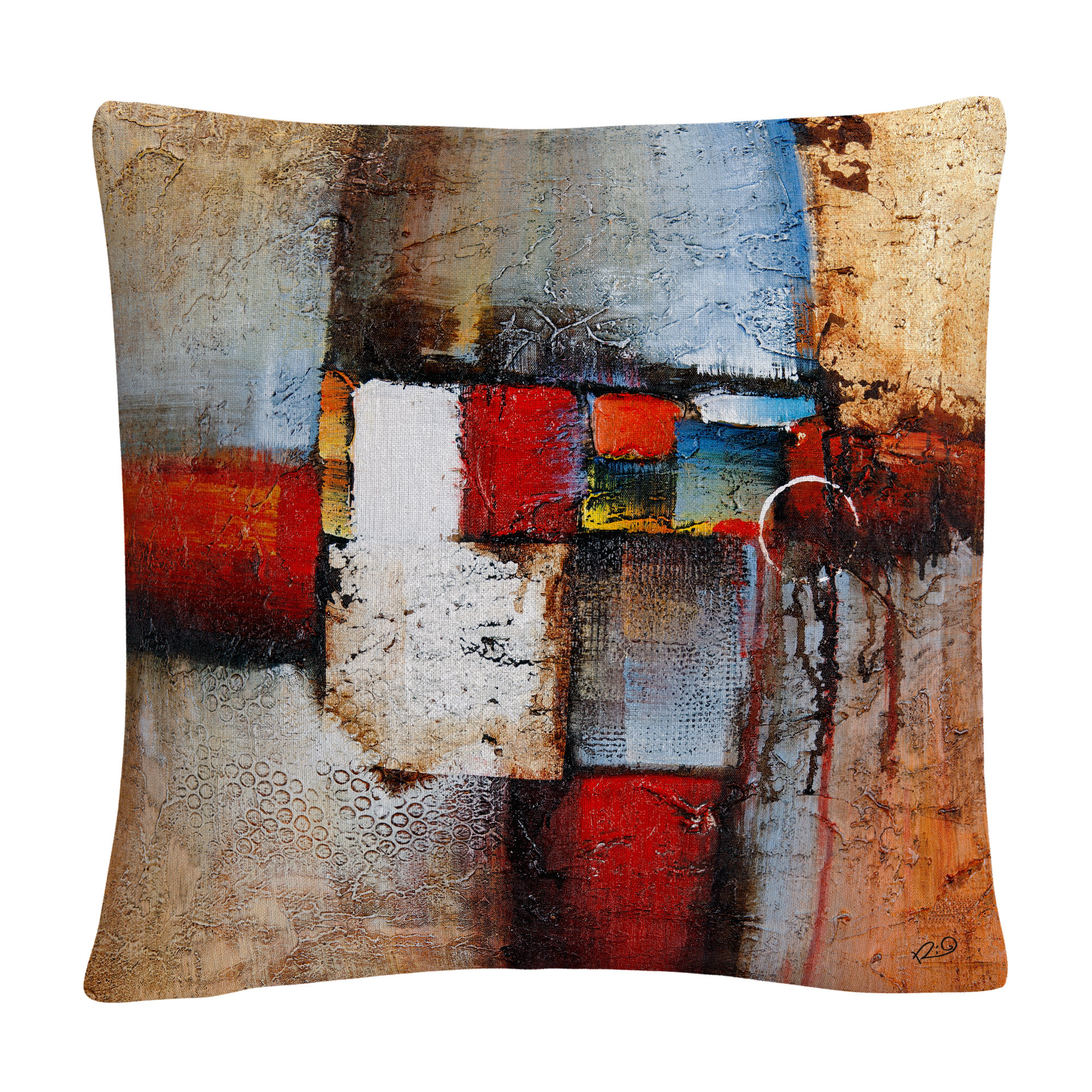 Trademark Fine Art Masters Fine Art Cube Abstract Vi Decorative Throw ...