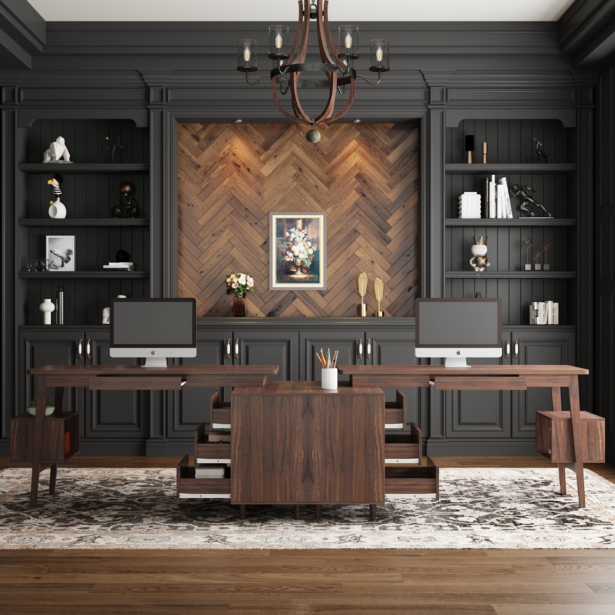 Latitude Run® 110"W Computer Desk 2 Person & Reviews - Wayfair Canada