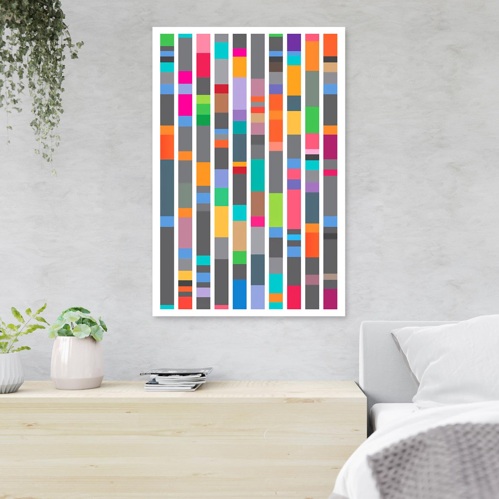 Ebern Designs Colorful Rectangles - 1 Piece Rectangle Graphic Art Print ...