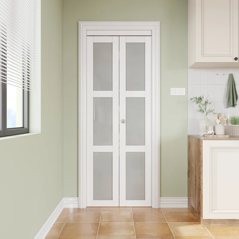 ARK DESIGN Frosted Glass Finished Surface Bi-Fold Door - Wayfair Canada
