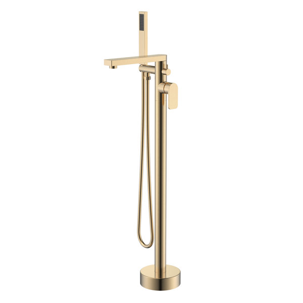 CastelloUSA Venus Modern Floor Mounted Tub Filler Faucet with Hand ...