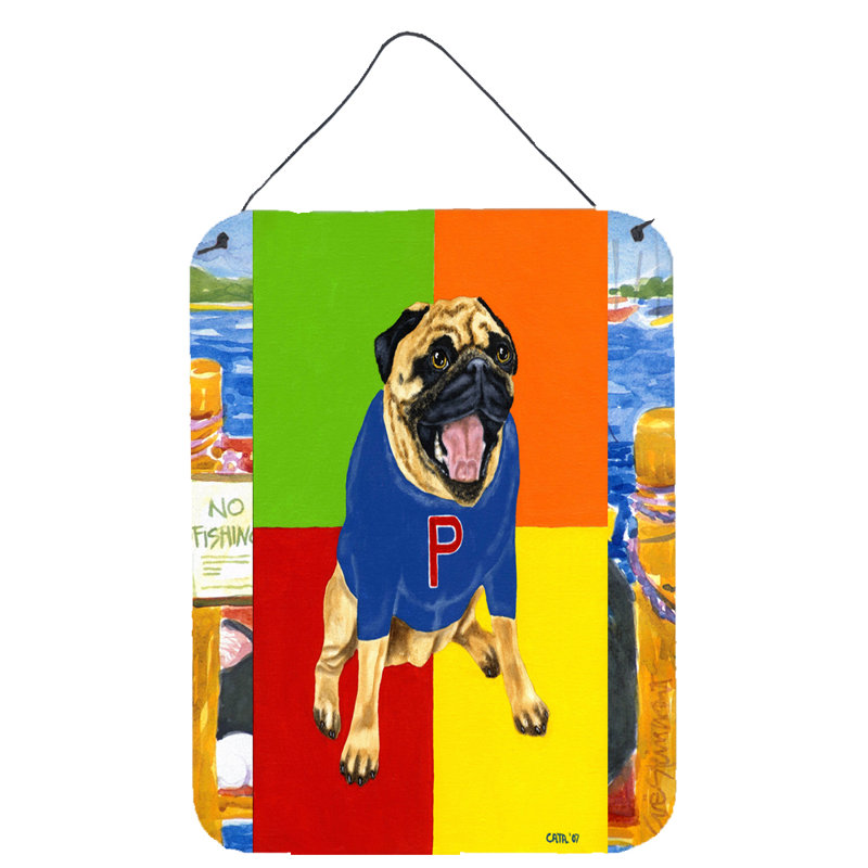 Caroline's Treasures Go Team Varsity Pug by Tanya and Craig Amberson ...