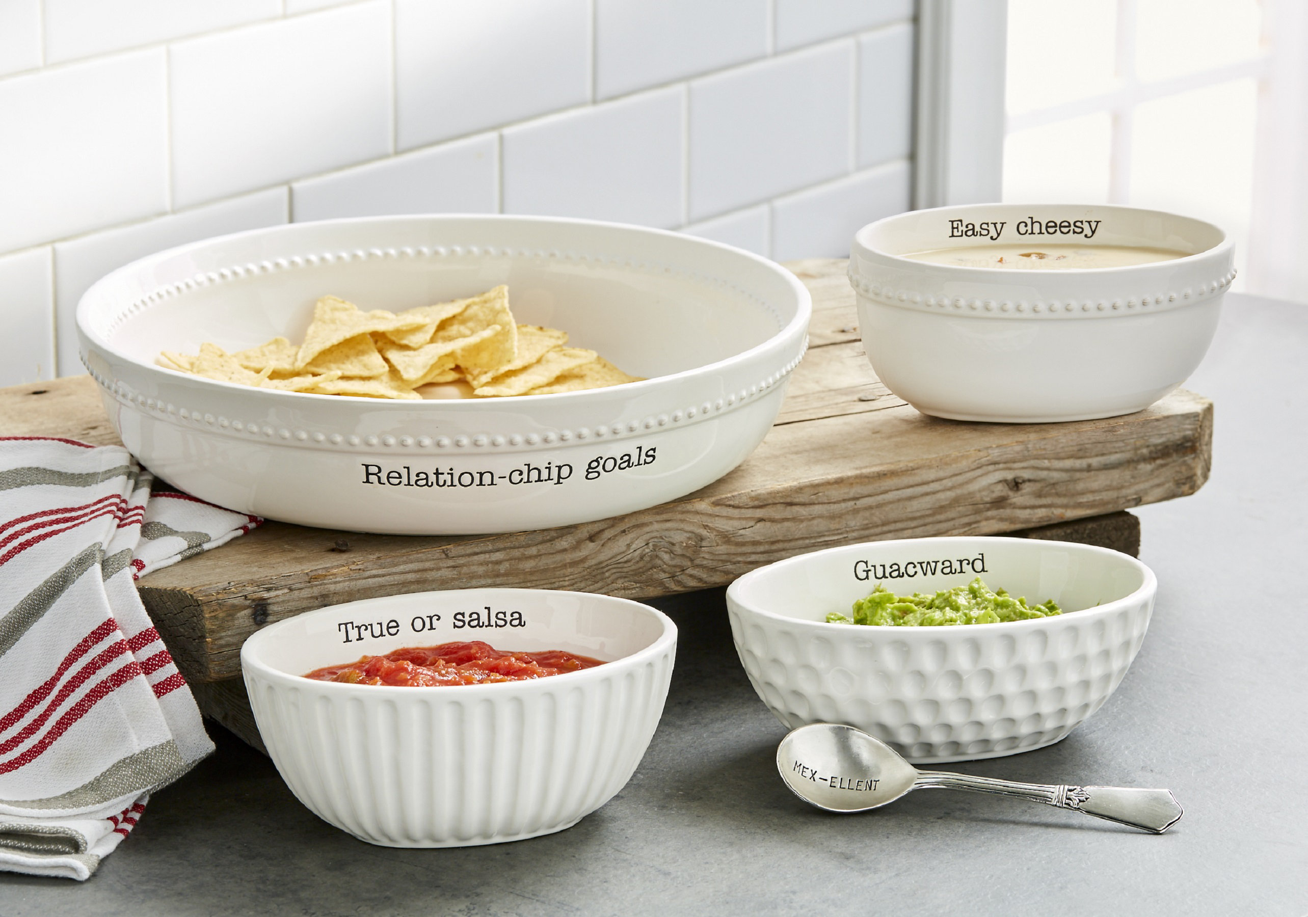 Mud Pie™ Circa Fiesta Medley 4 Piece Condiment Server Set & Reviews ...