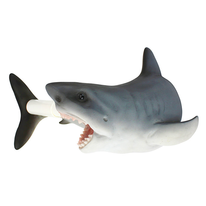 Design Toscano Shark Attack Wall Mount Toilet Paper Holder & Reviews ...