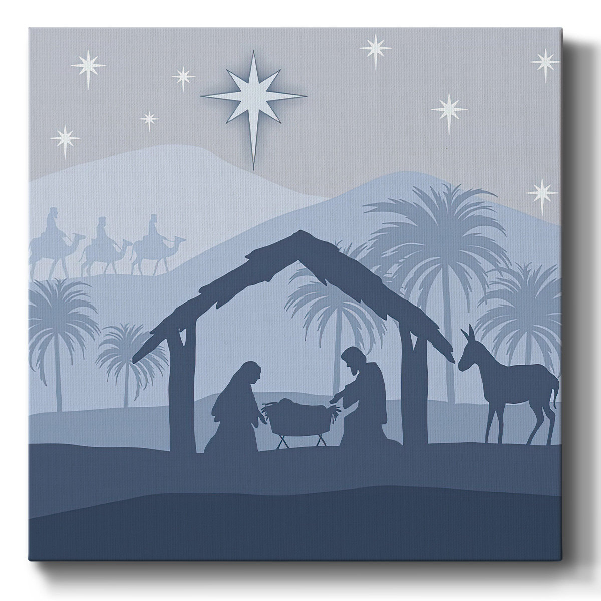 Red Barrel Studio® Blue Nativity II On Canvas Print | Wayfair