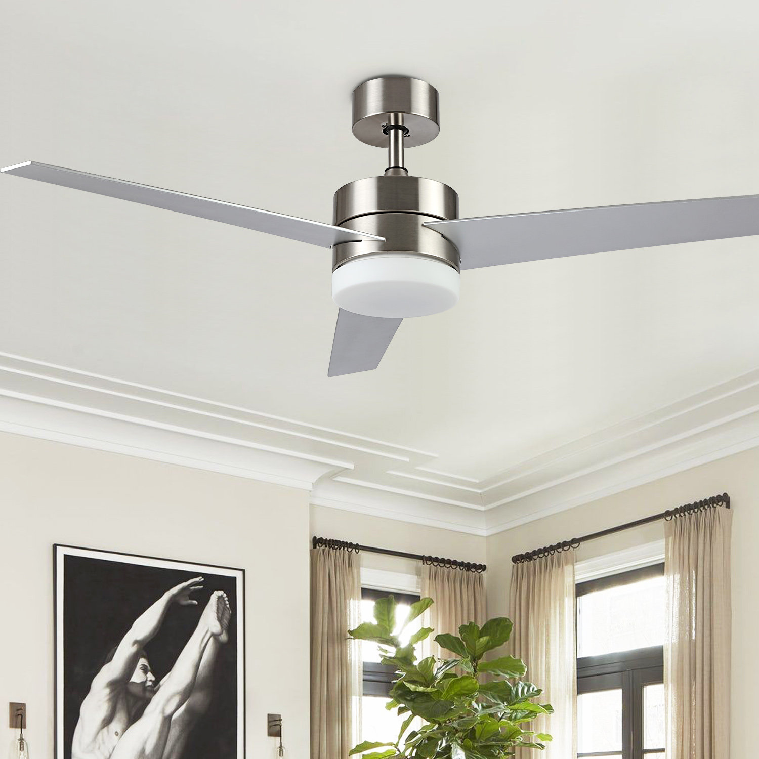 Ivy Bronx Aya 3 - Blade LED Standard Ceiling Light Fan with Remote ...