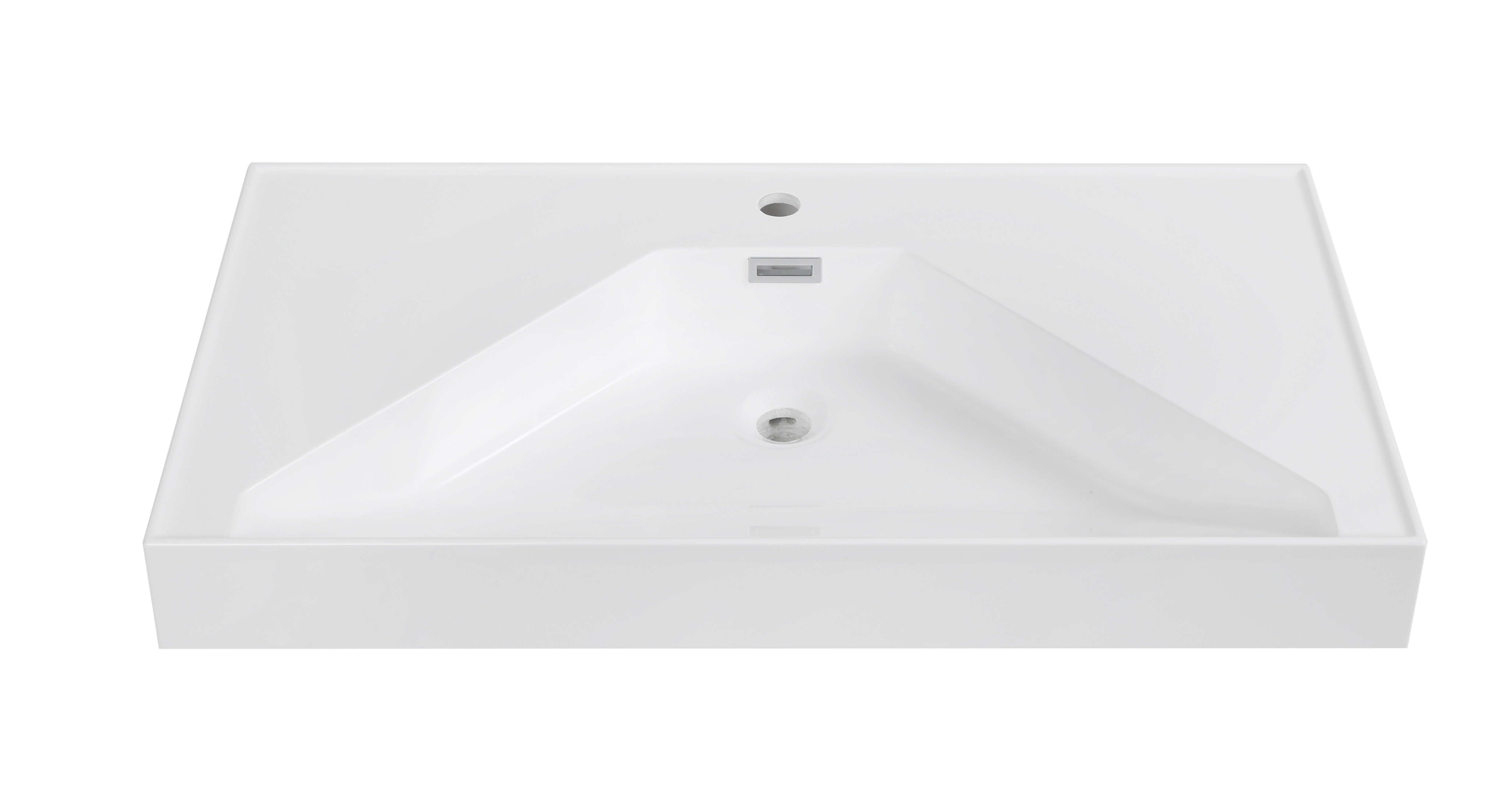 Streamline Bath 35.4" Solid Surface Resin Streamline Vanity Top ...
