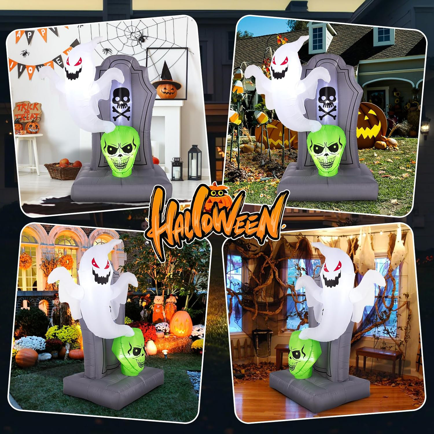 The Holiday Aisle® 5Ft Halloween Inflatable Outdoor Decoration - Spooky ...