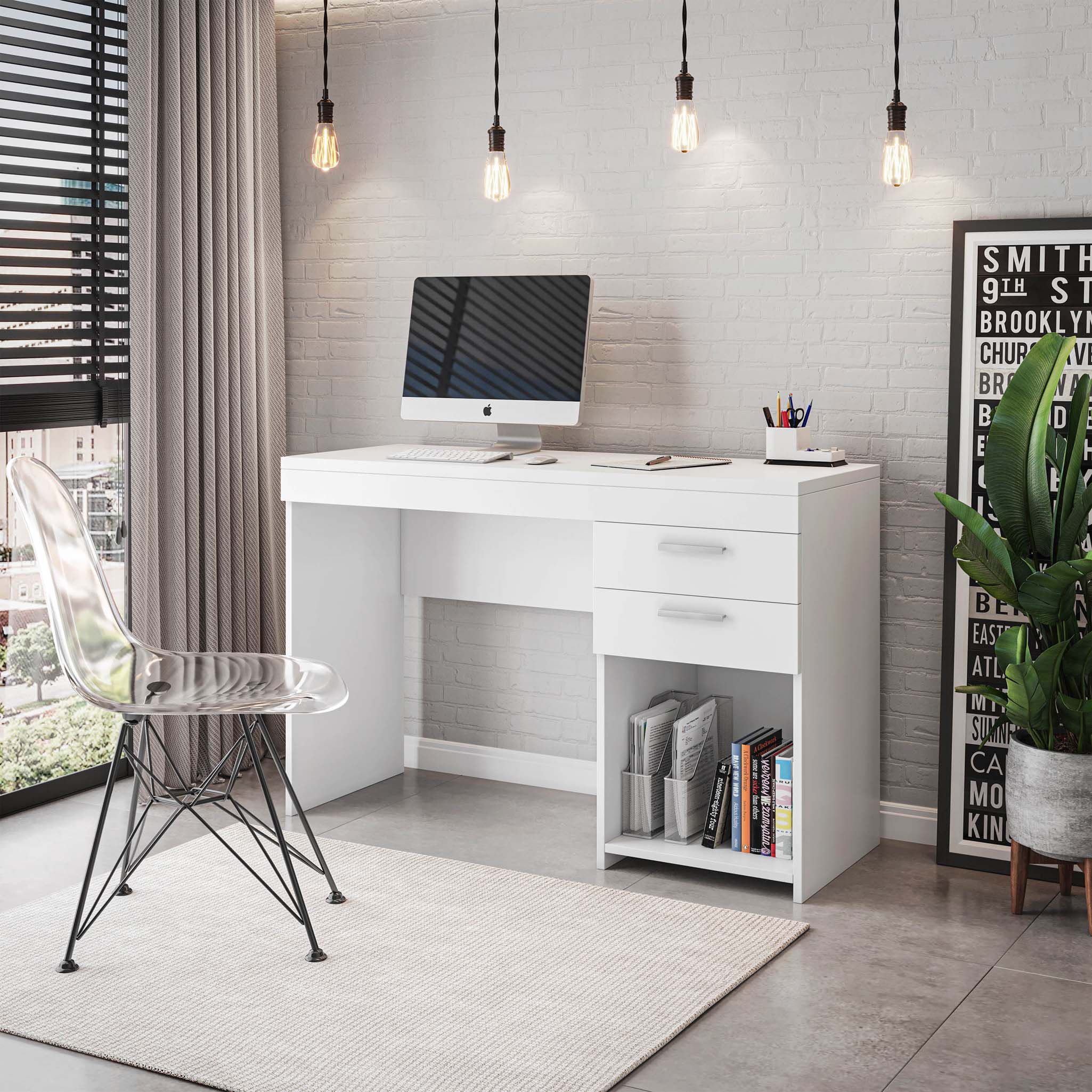 Ebern Designs Techni Mobili Home Office Workstation with Storage ...