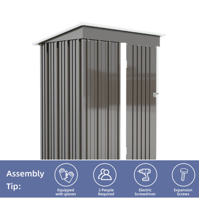 AOOLIVE 5*3FT Outdoor Storage Shed | Wayfair