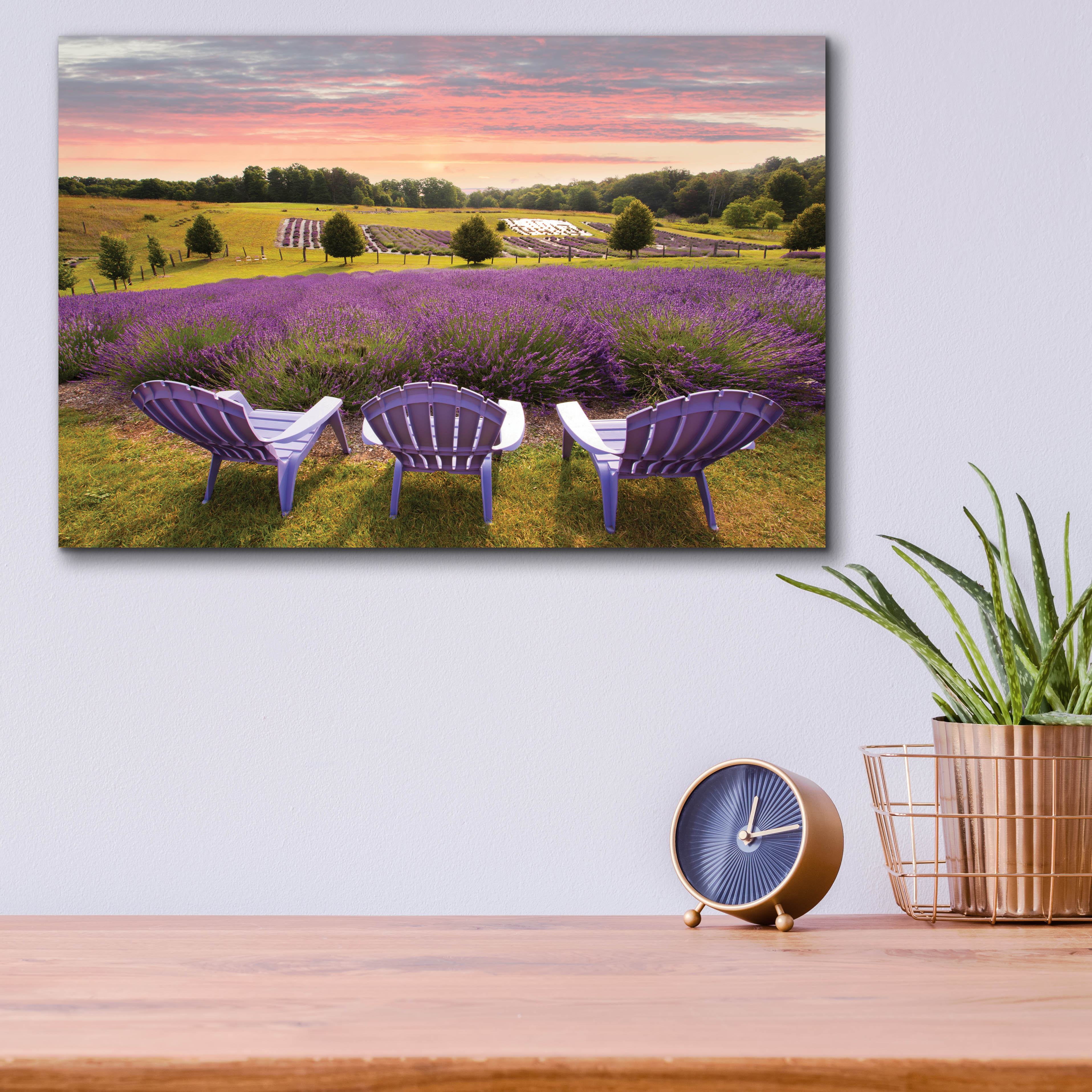 Epic Art 'Lavender Chairs, Horton Bay, Michigan 14' by Monte Nagler ...