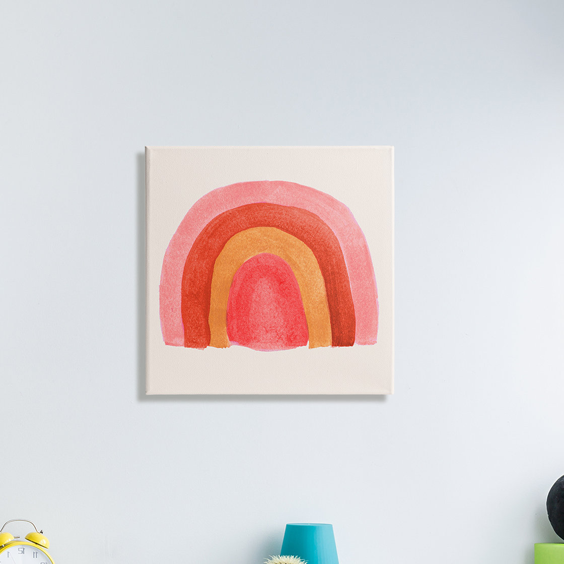 Stupell Industries Bold Red Pink Rainbow Four Layered Arches by Emily ...