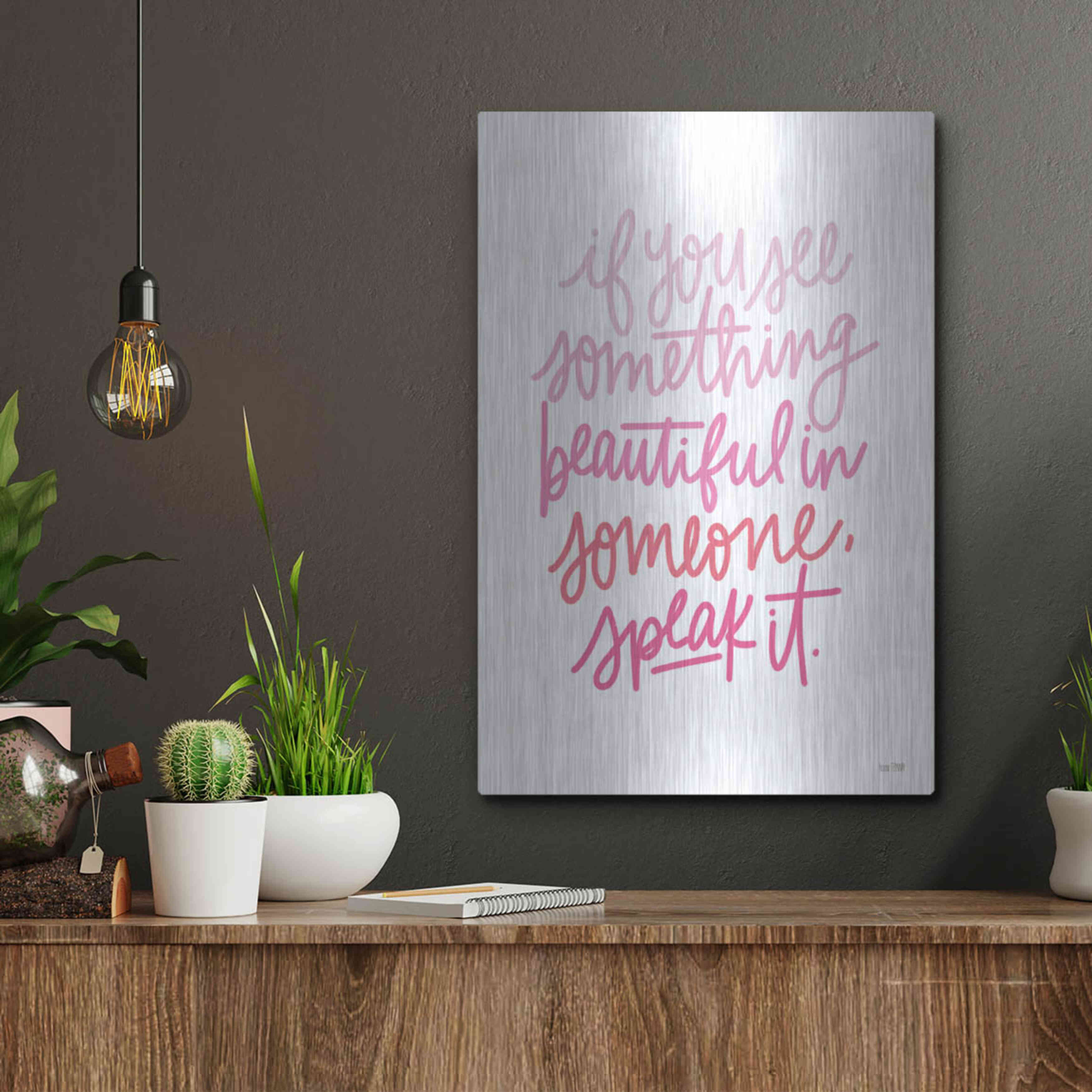 Trinx See Something Beautiful' by House Fenway, Metal Wall Art | Wayfair