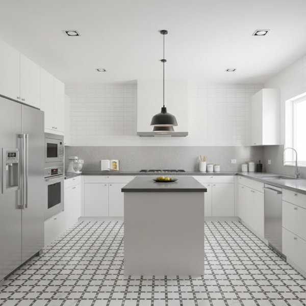 Mango Tile Island 12" x 12" Marble Grid Mosaic Wall & Floor Tile | Perigold