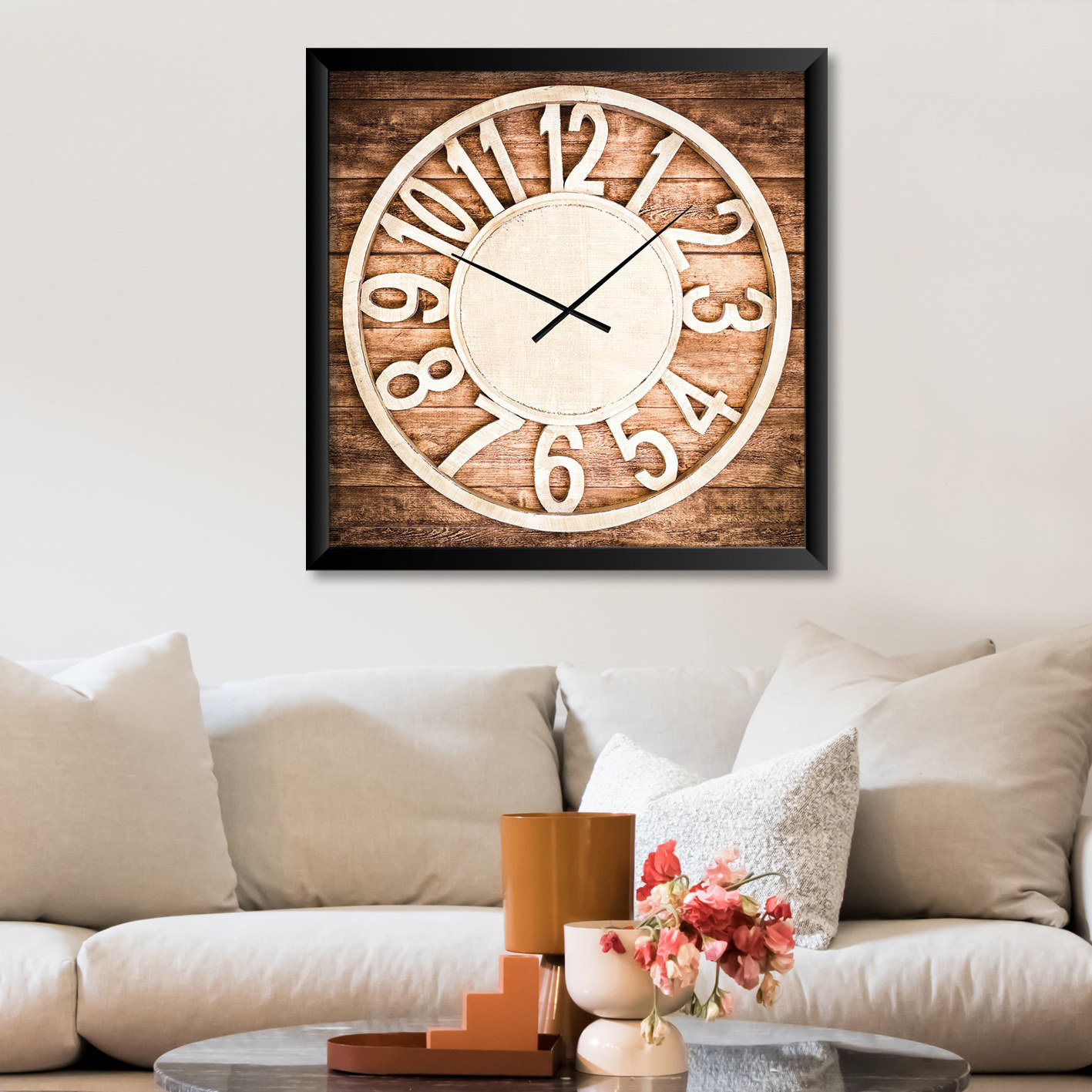 East Urban Home Decorative MDF Clock | Wayfair