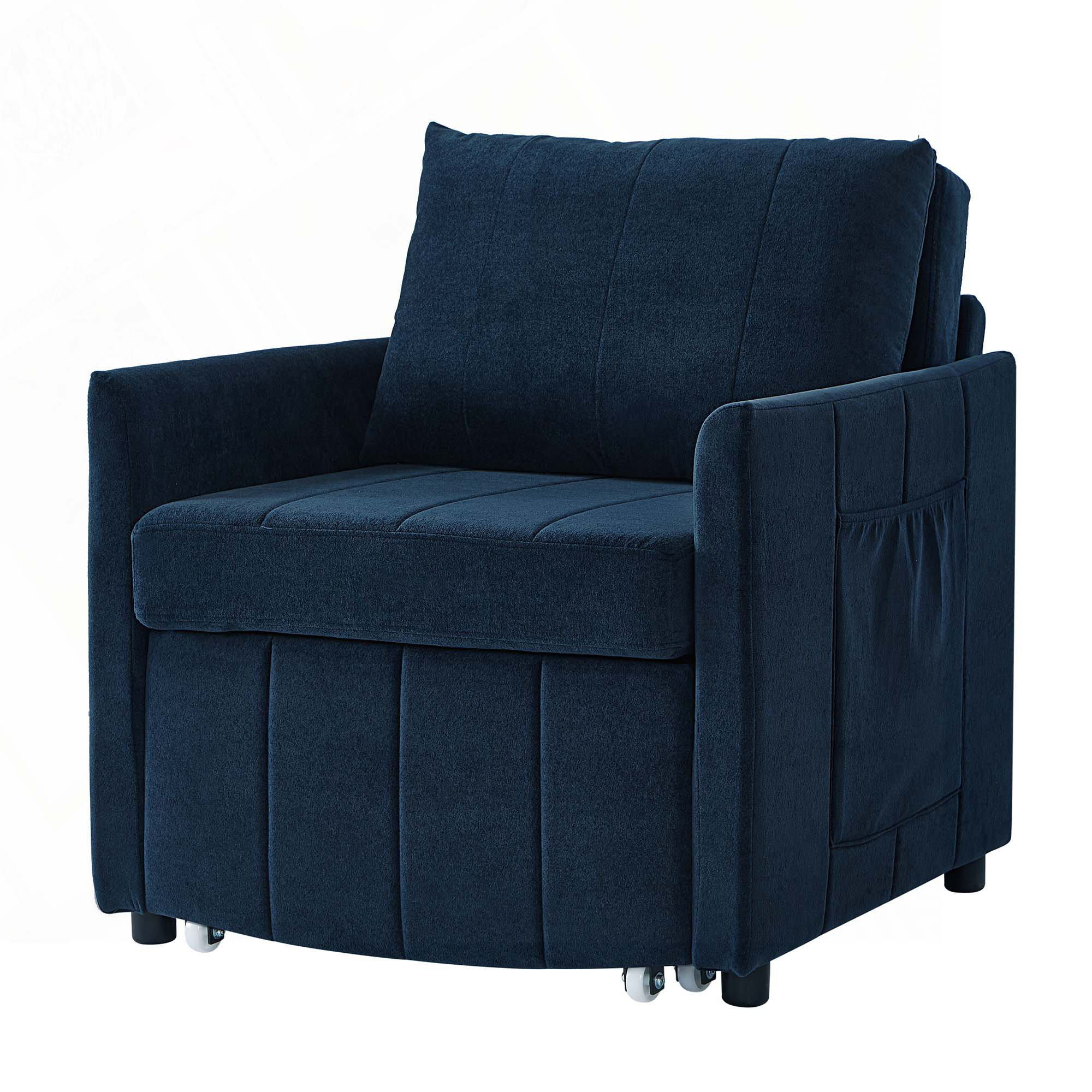 Ophelia & Co. Chenille Upholstered Convertible Sleeper Chair with 5 ...