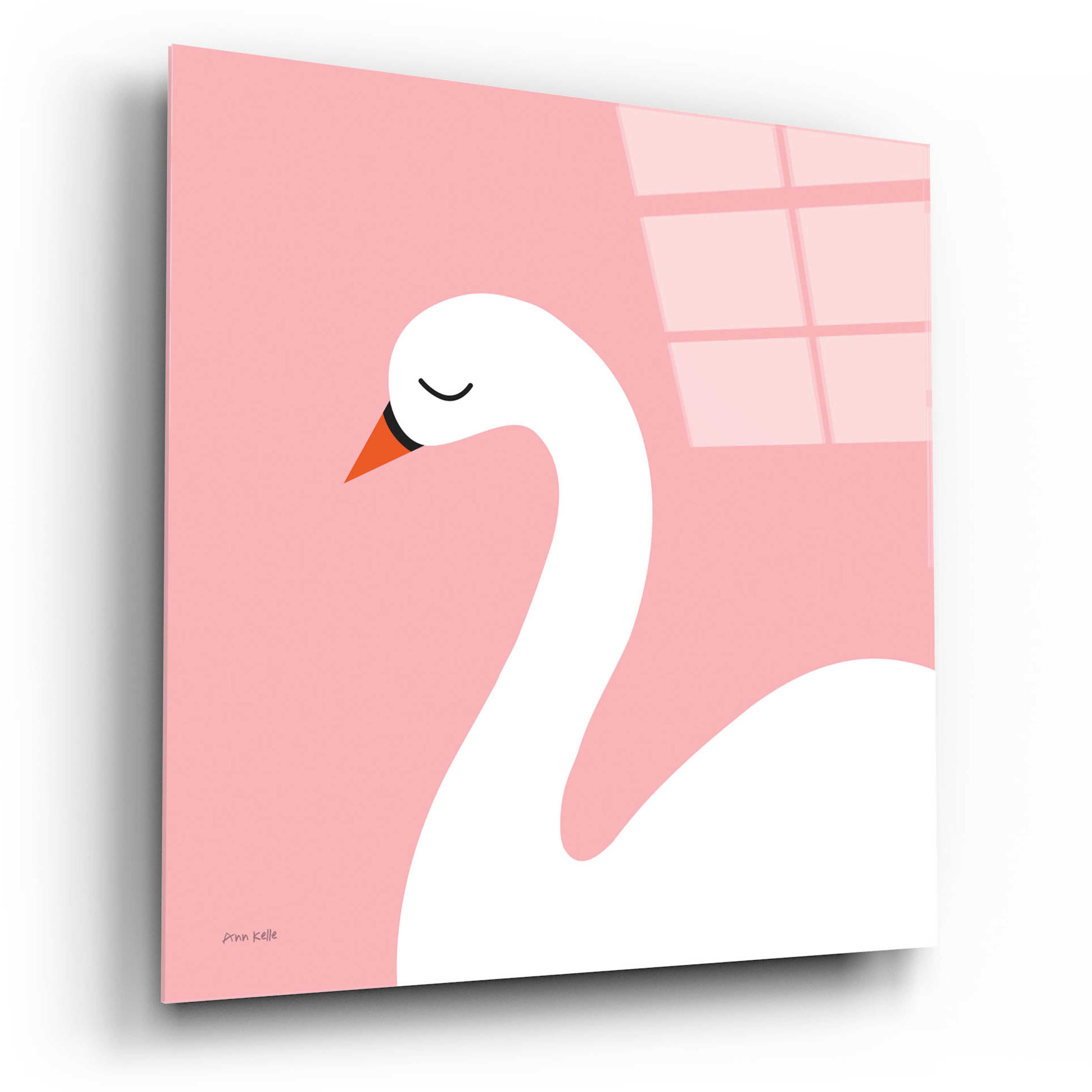 Harper Orchard ''Swan'' By Ann Kelle Designs, Acrylic Glass Wall Art ...