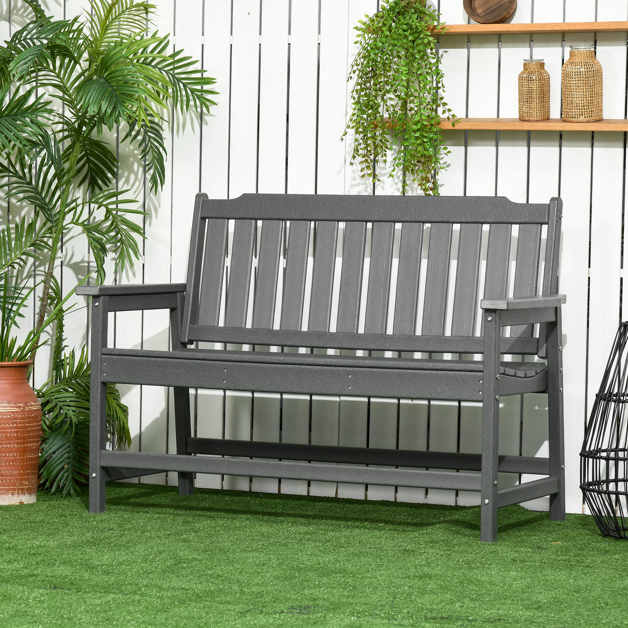 Wildon Home® Plastic Garden Bench | Wayfair