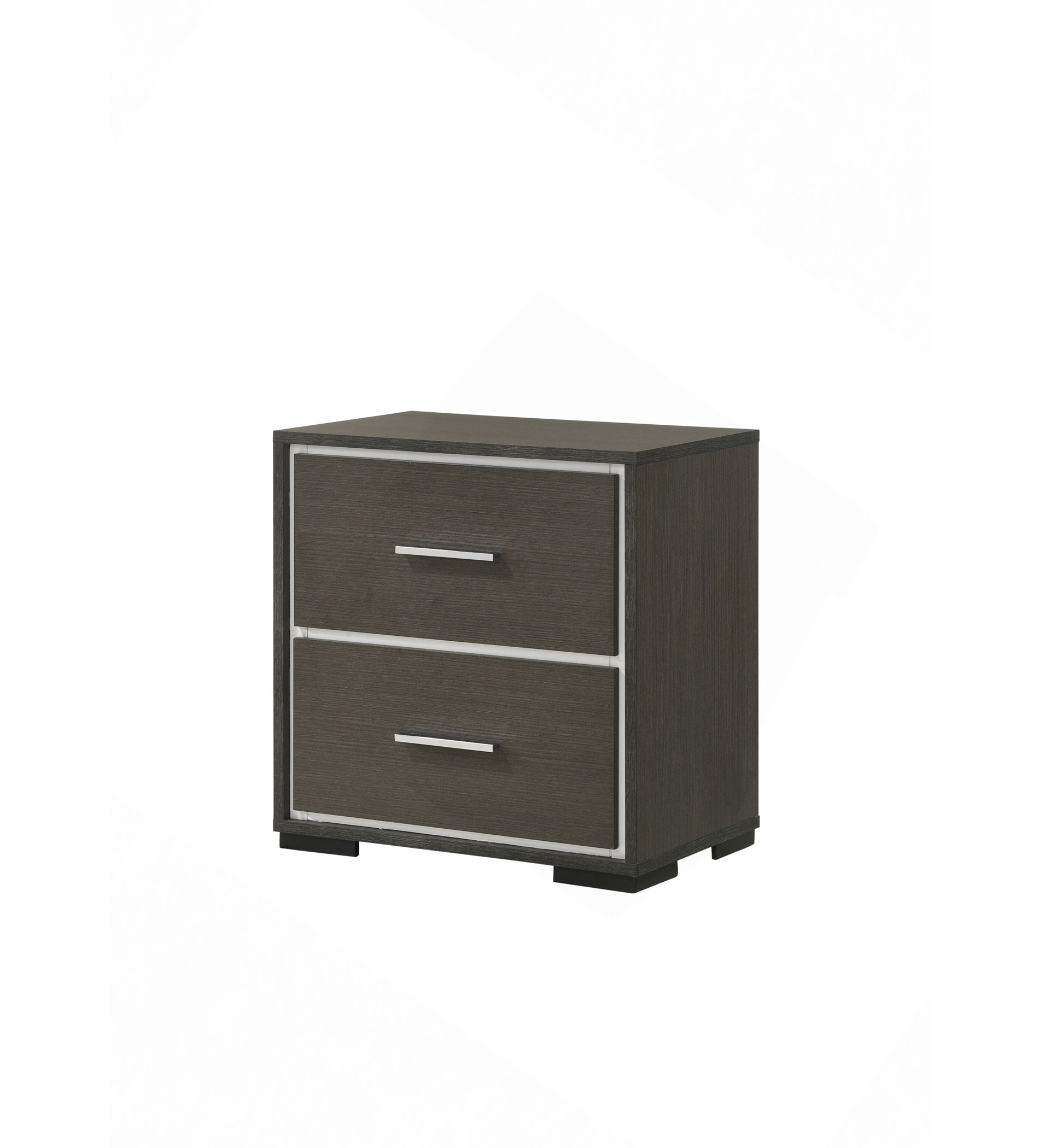 Union Rustic Contemporary Bedroom Furniture Nightstand 2 X Drawers Bed ...