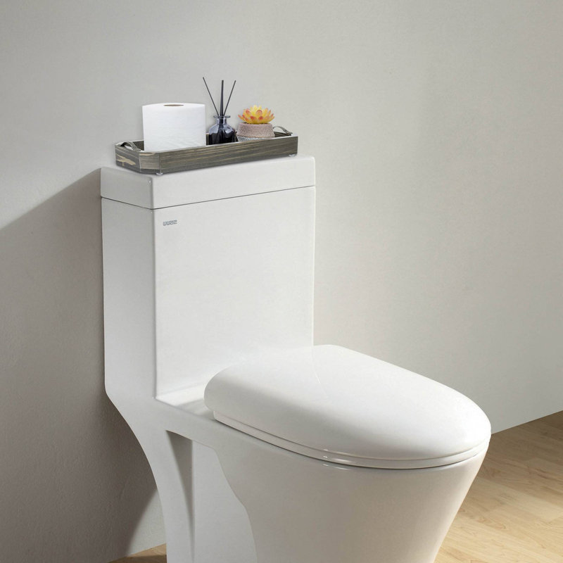 Lark Manor™ 2 Piece Gray Wood Toilet Tank Tray | Wayfair