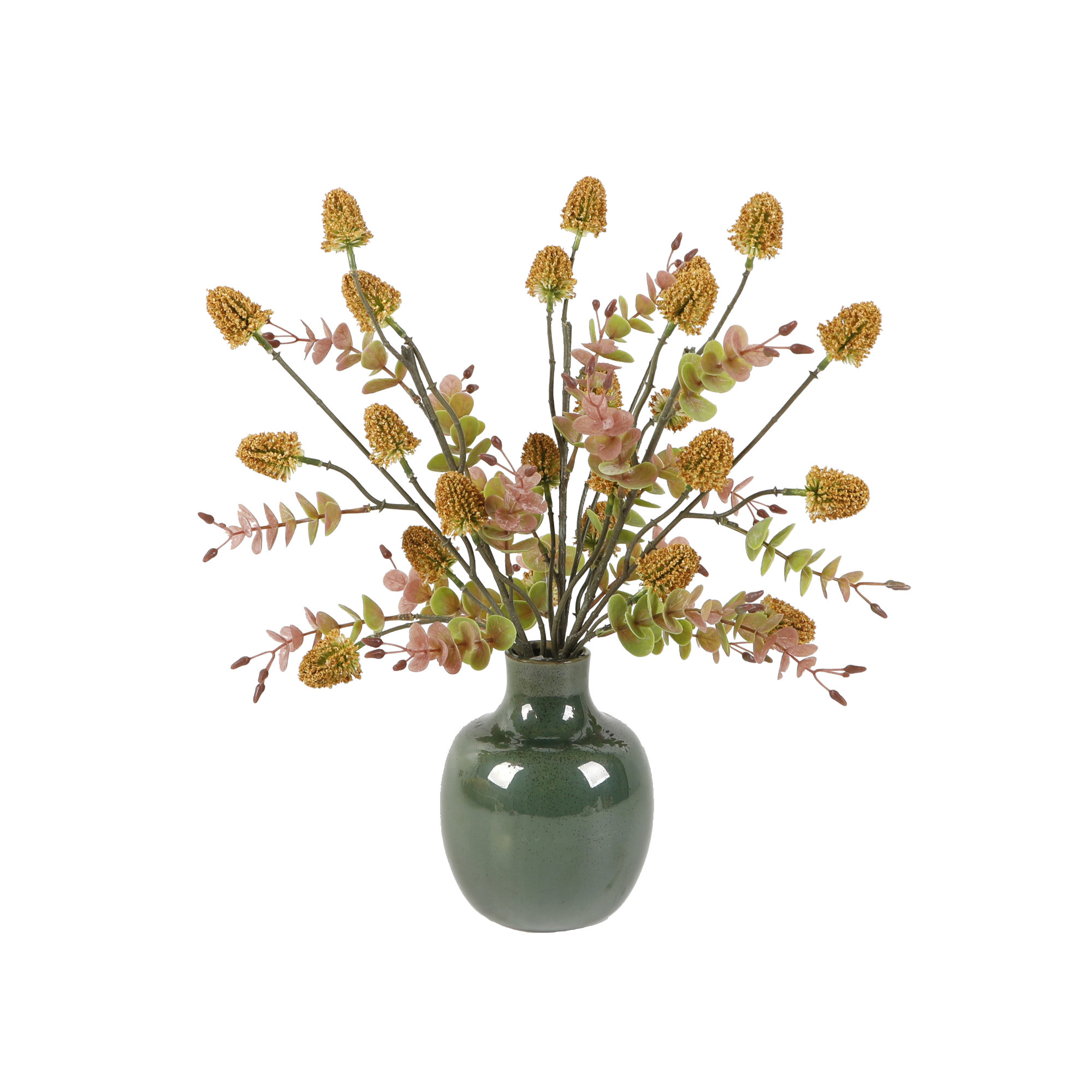 Primrue Fall Leaf Floral Arrangements in Vase | Wayfair