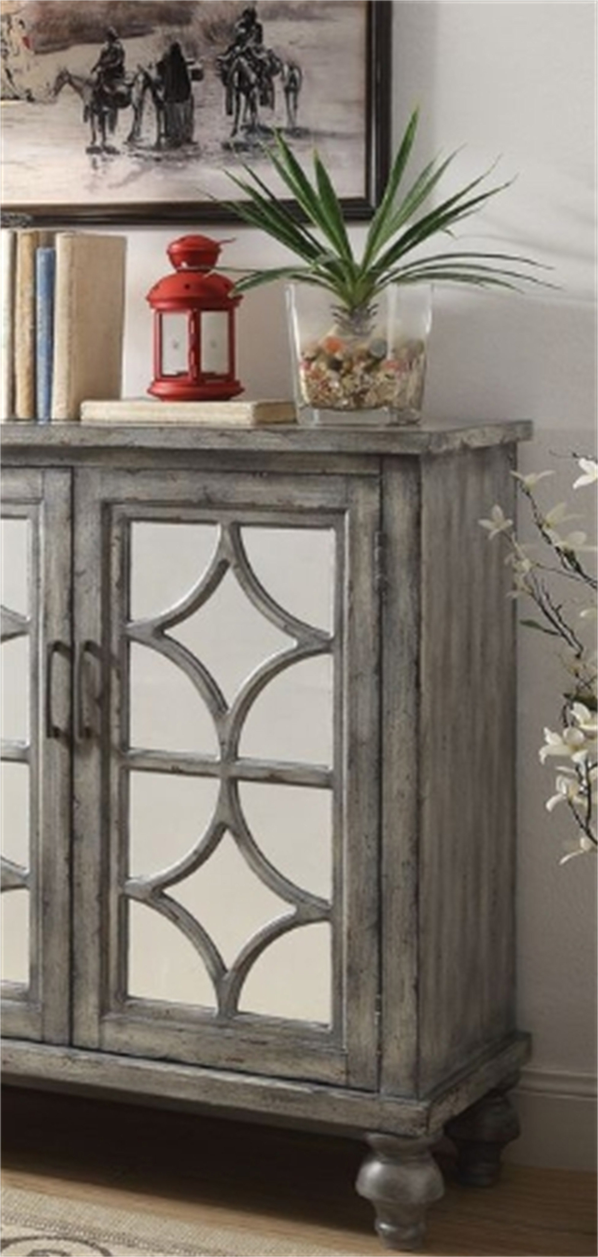 August Grove® Velika Weathered Gray Finish Console Table | Wayfair