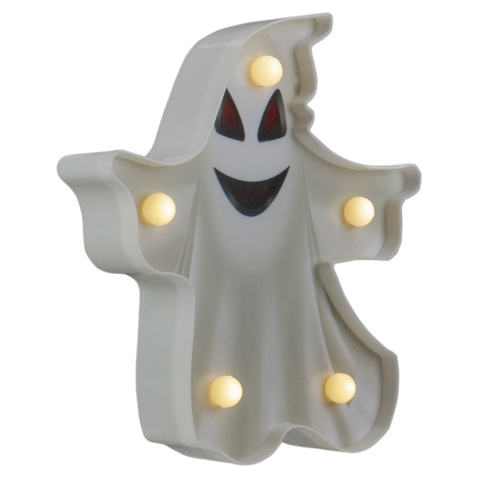 Northlight 7" LED Lighted White Ghost Halloween Marquee Sign | Wayfair